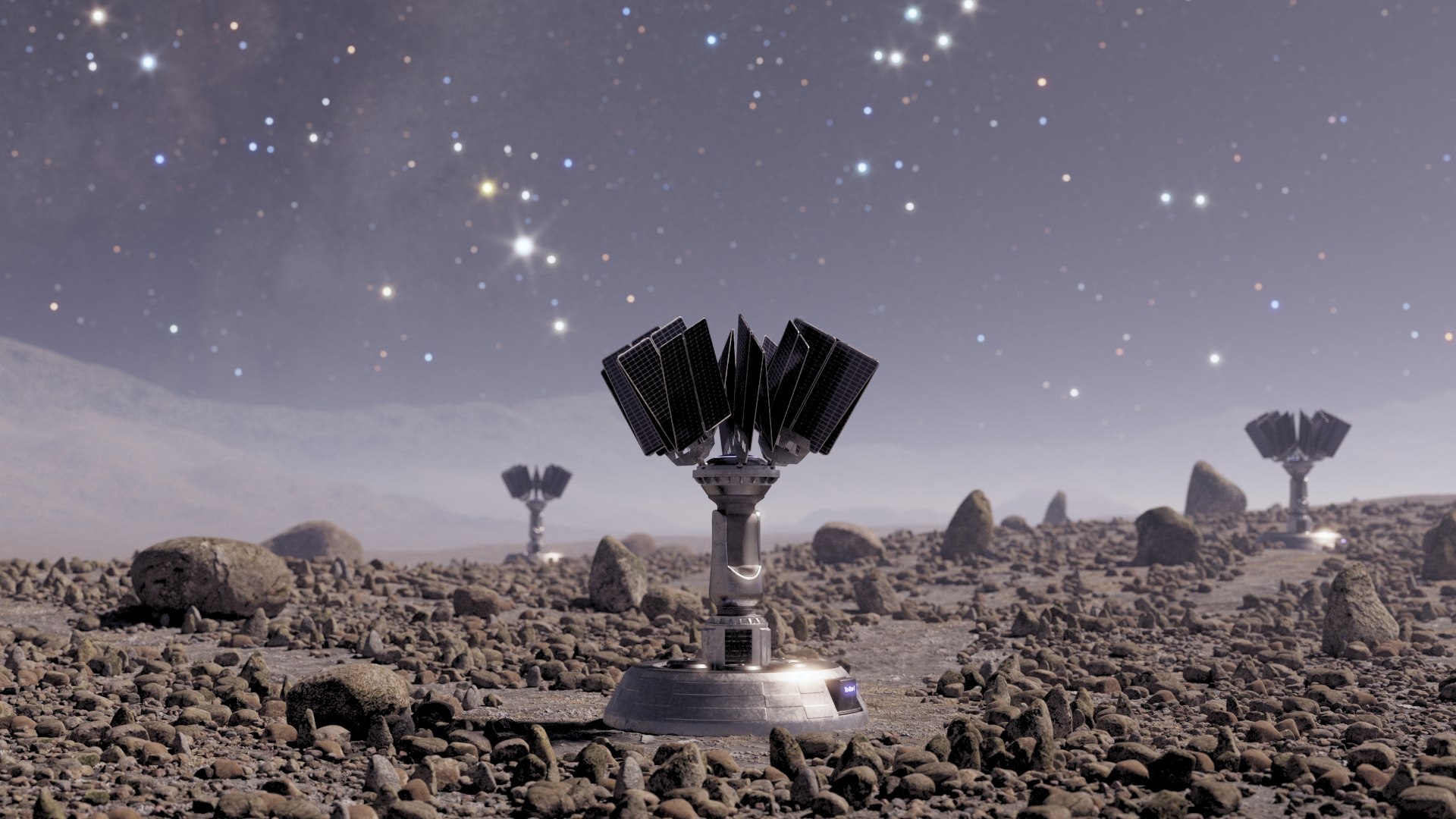 Sci-Fi Solar Power Park Model - TurboSquid 1982134