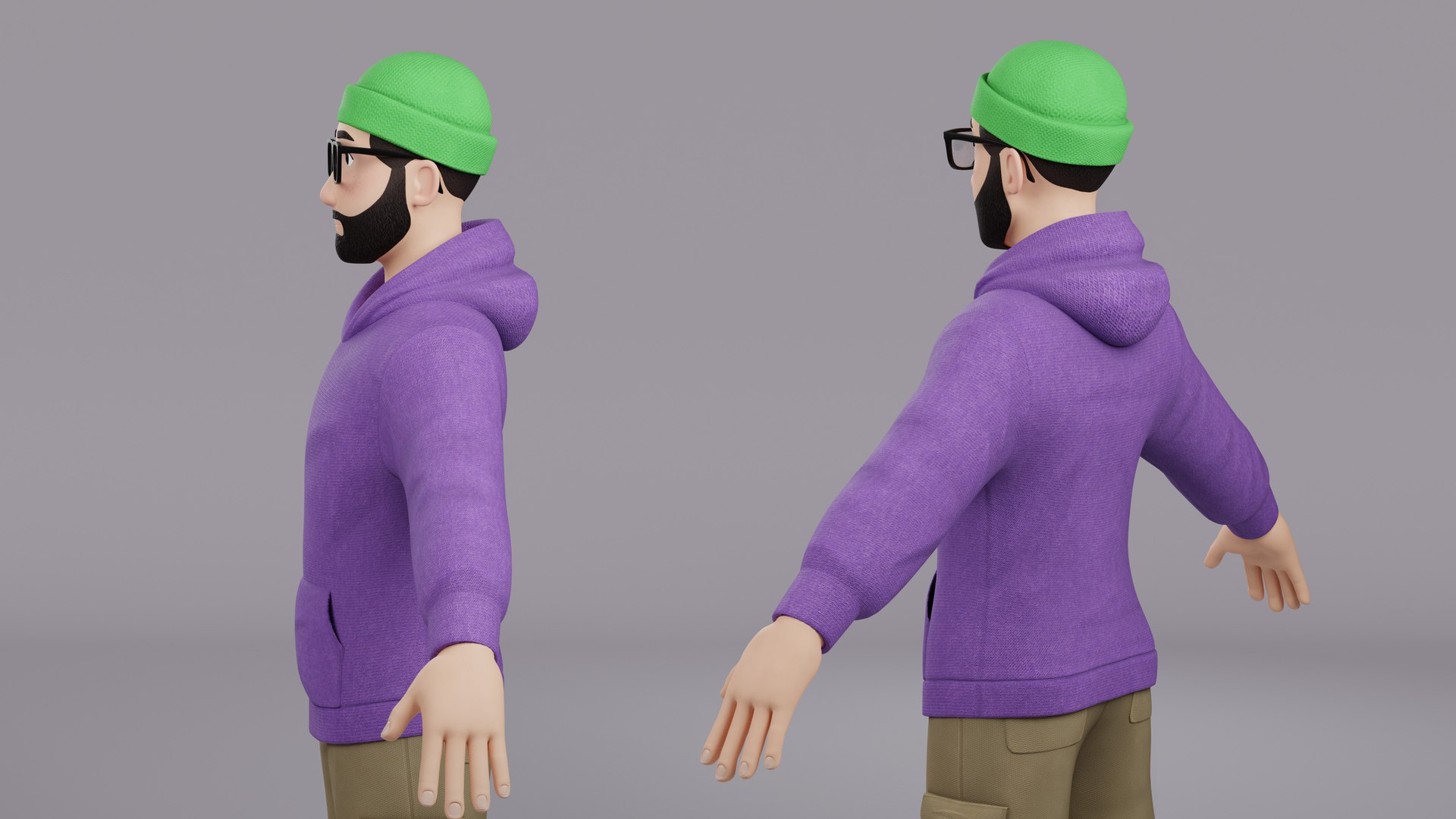 Cartoon Man Rig 3D - TurboSquid 2491963