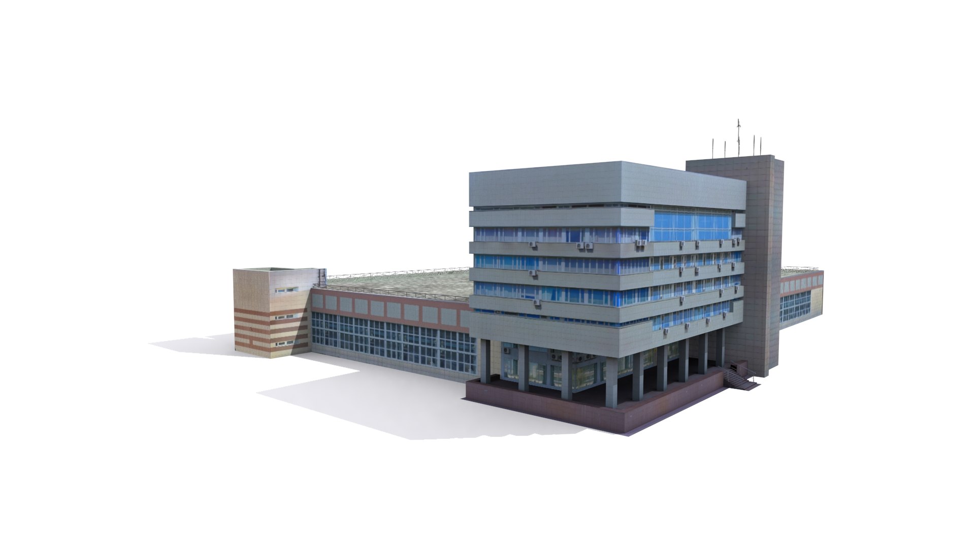 3D Administrative Building Model - TurboSquid 2209538