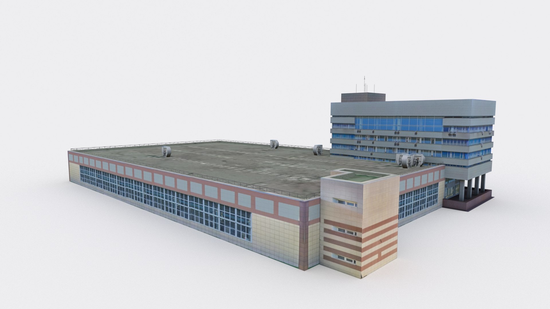 3D Administrative Building Model - TurboSquid 2209538