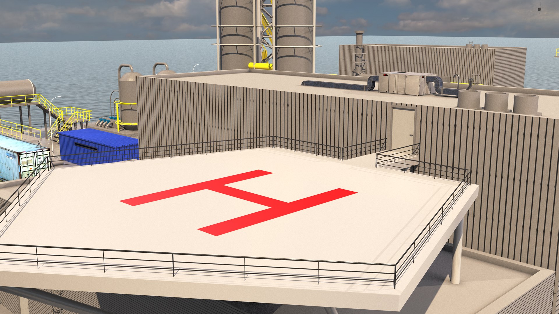 3D Oil Rig And Wind Turbine Offshore Model - TurboSquid 1817233