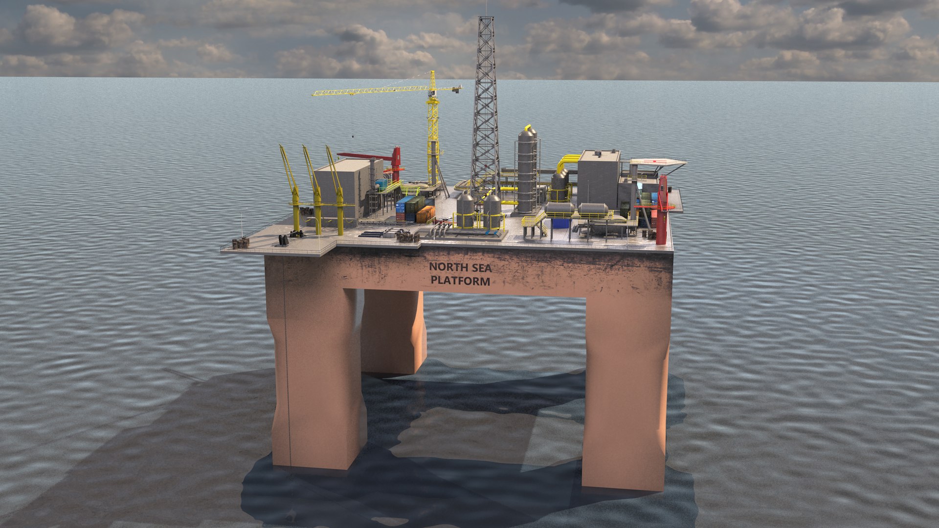 3D Oil Rig and Wind Turbine Offshore model - TurboSquid 1817233