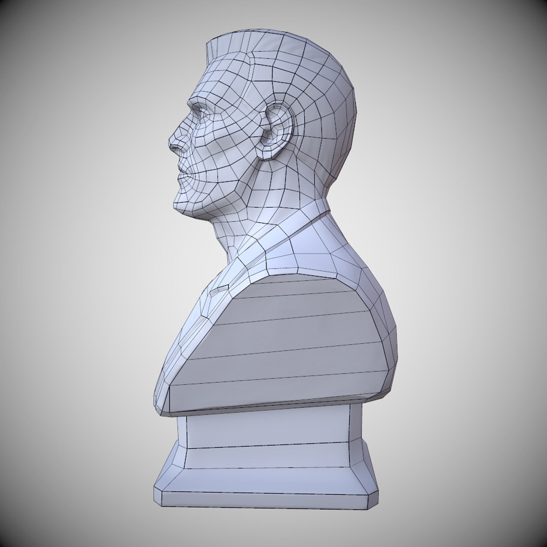 3D Stylized Man Bust Model - TurboSquid 1231681