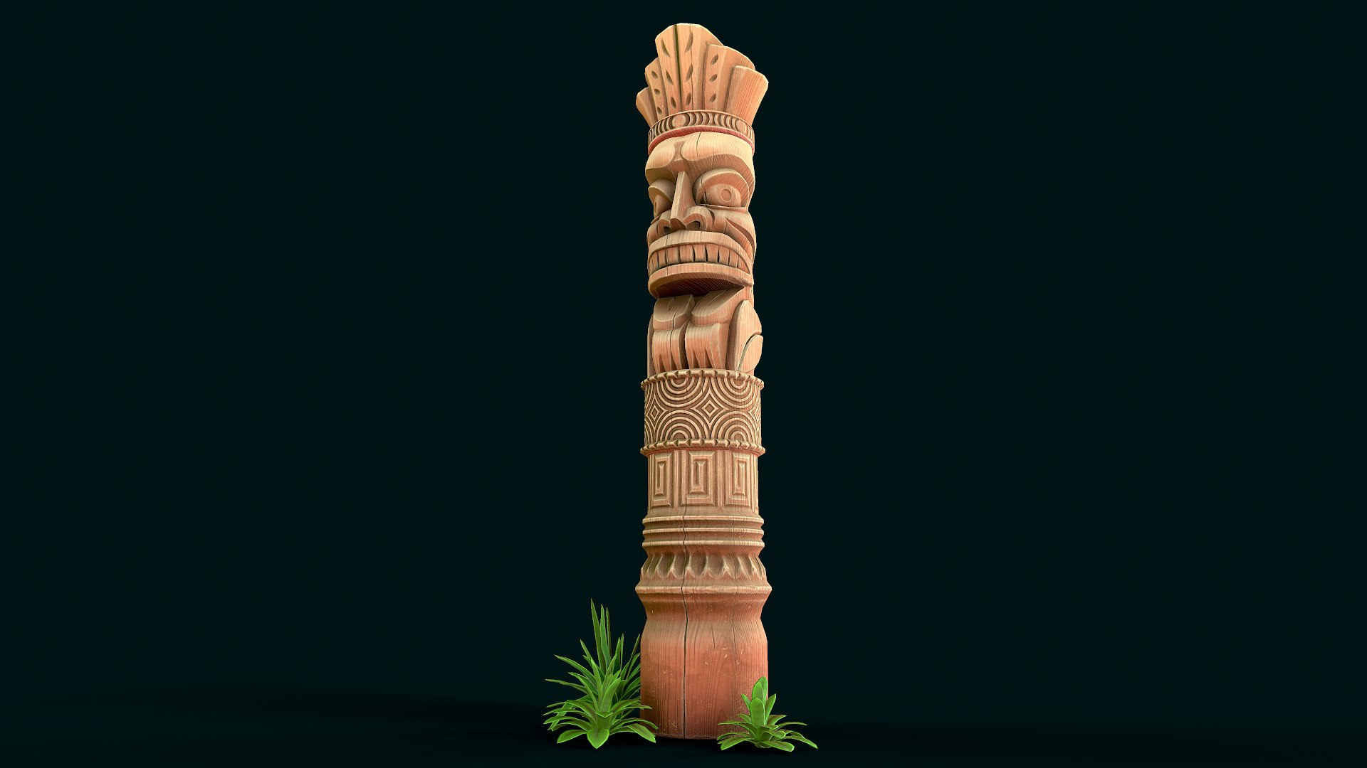 Stylized Wood Totems 3D - TurboSquid 2162739