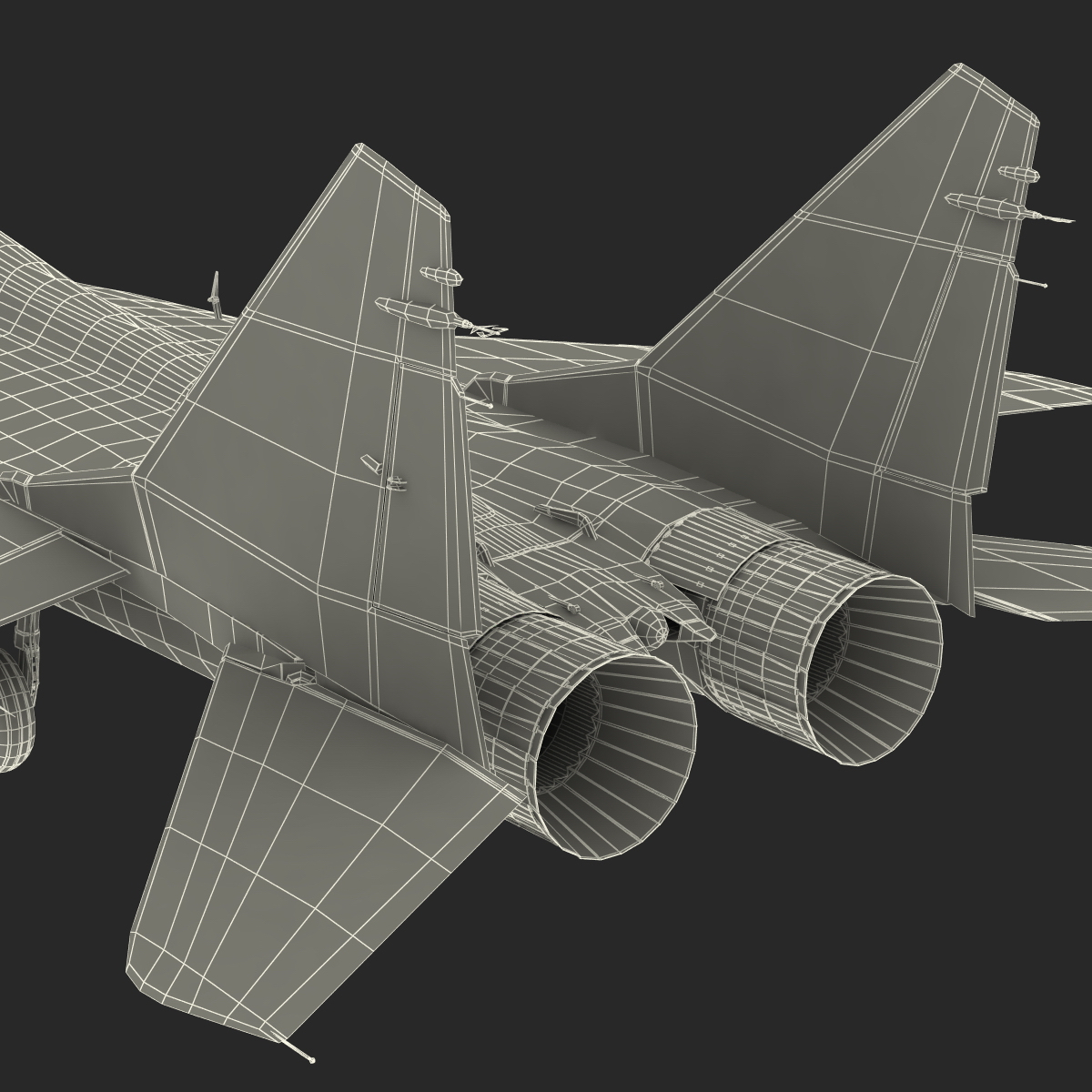 mig-29 russian fighter aircraft 3d c4d