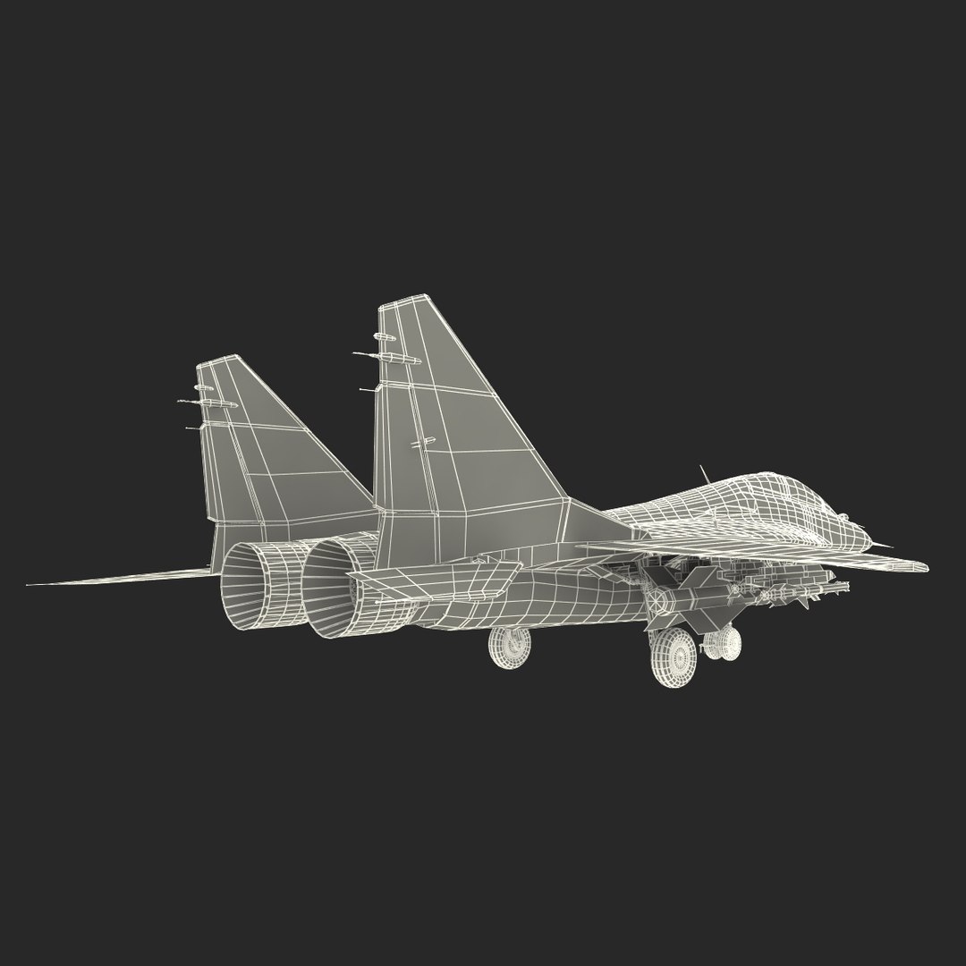 mig-29 russian fighter aircraft 3d c4d