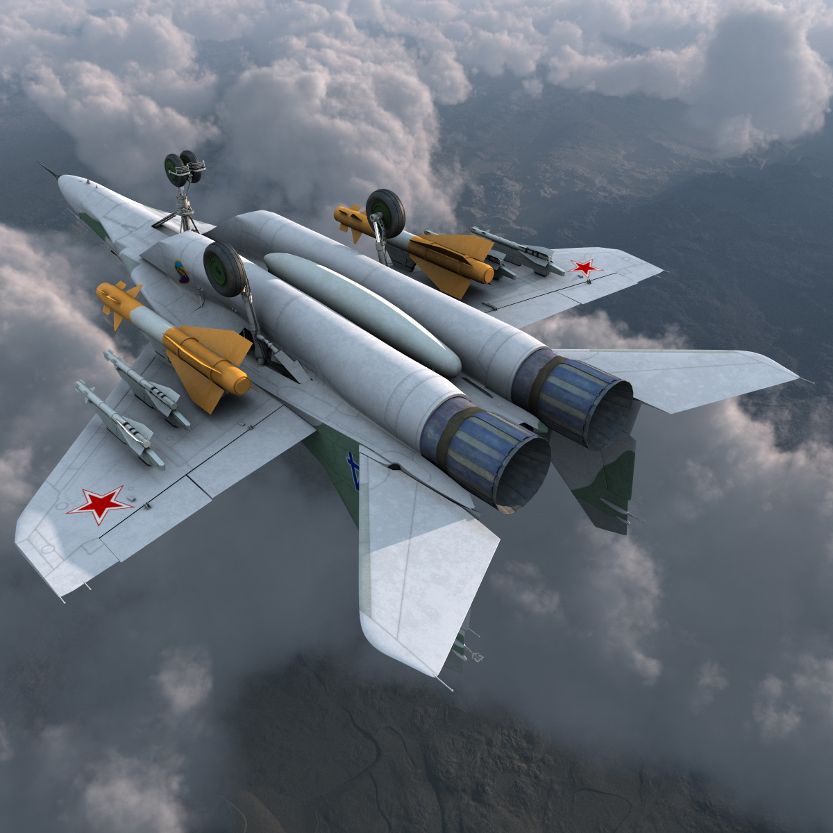mig-29 russian fighter aircraft 3d c4d