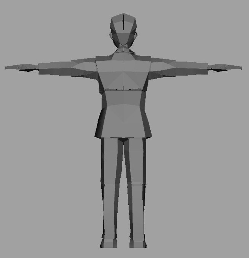 3d model paper man