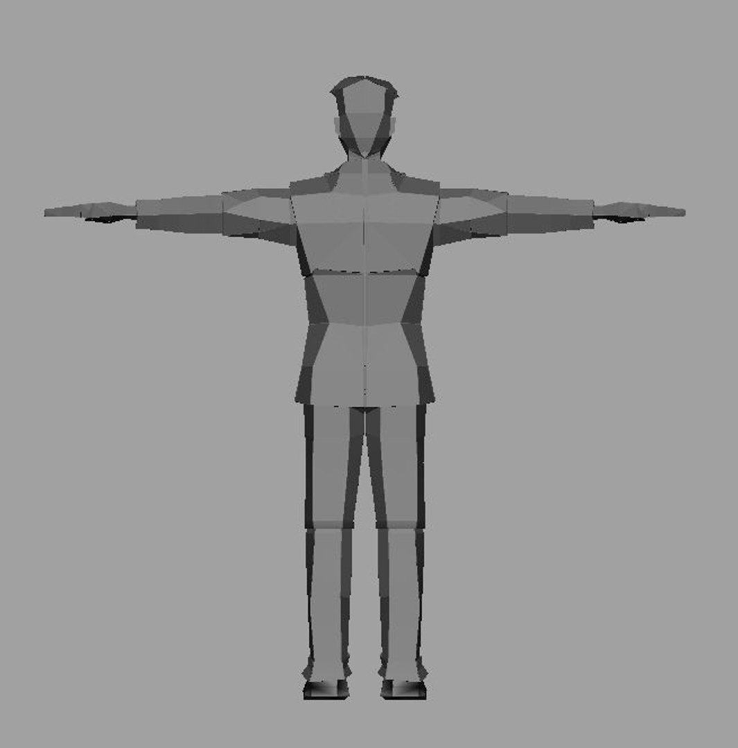 3d model paper man