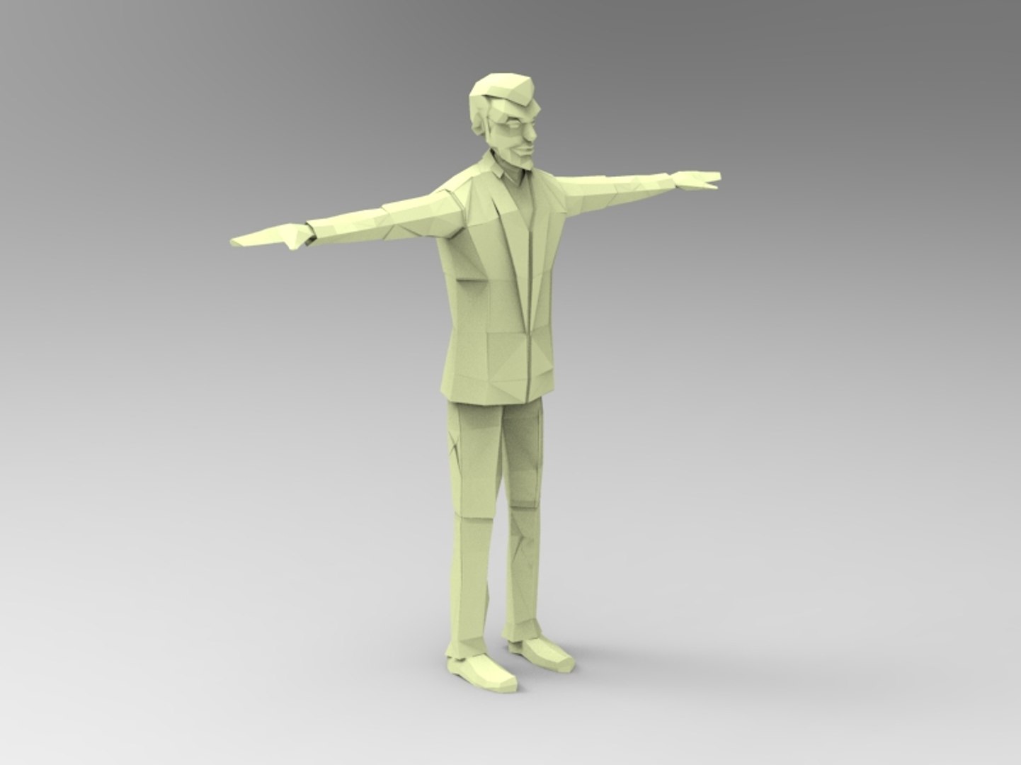 3d model paper man