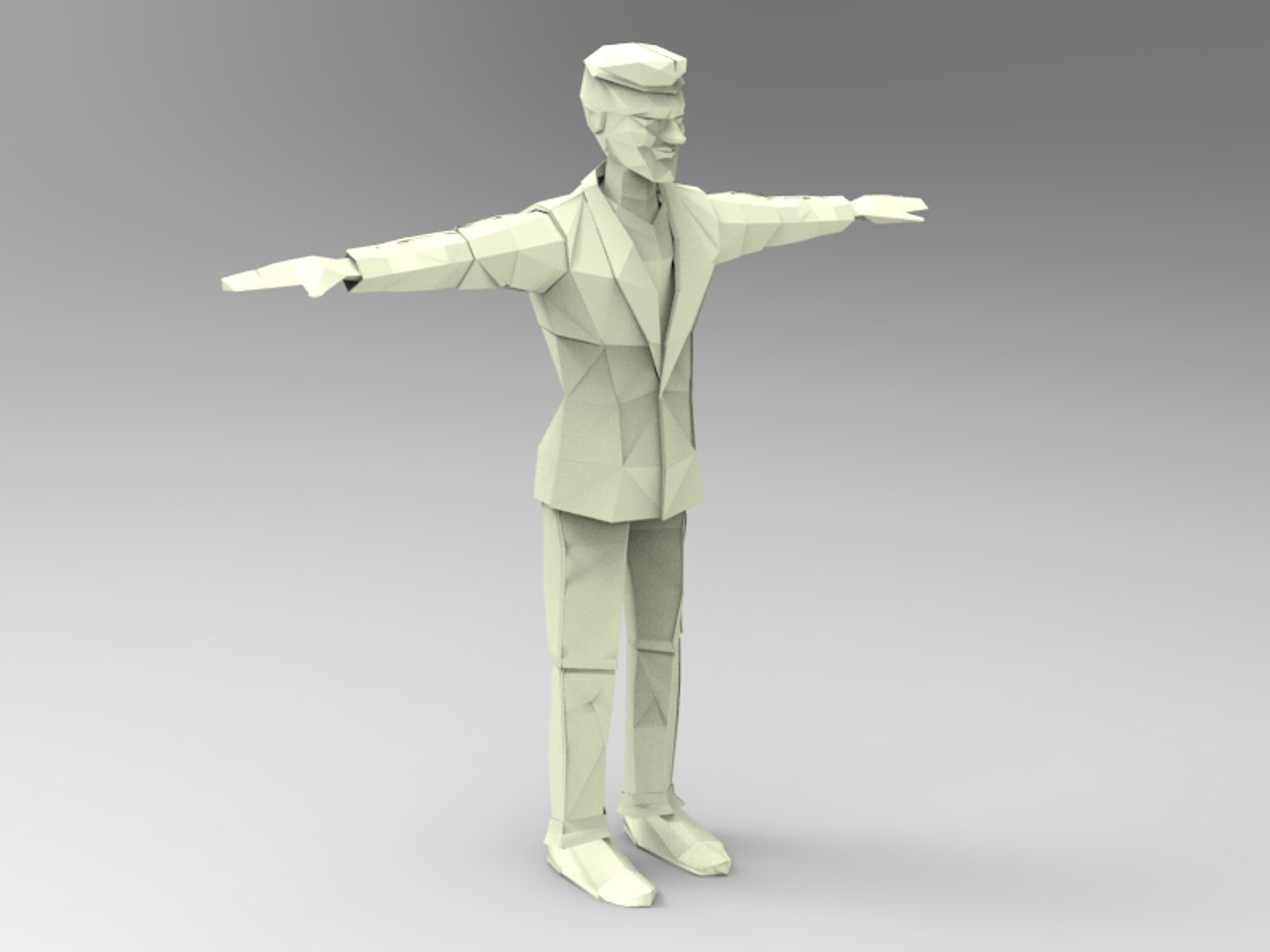 3d model paper man