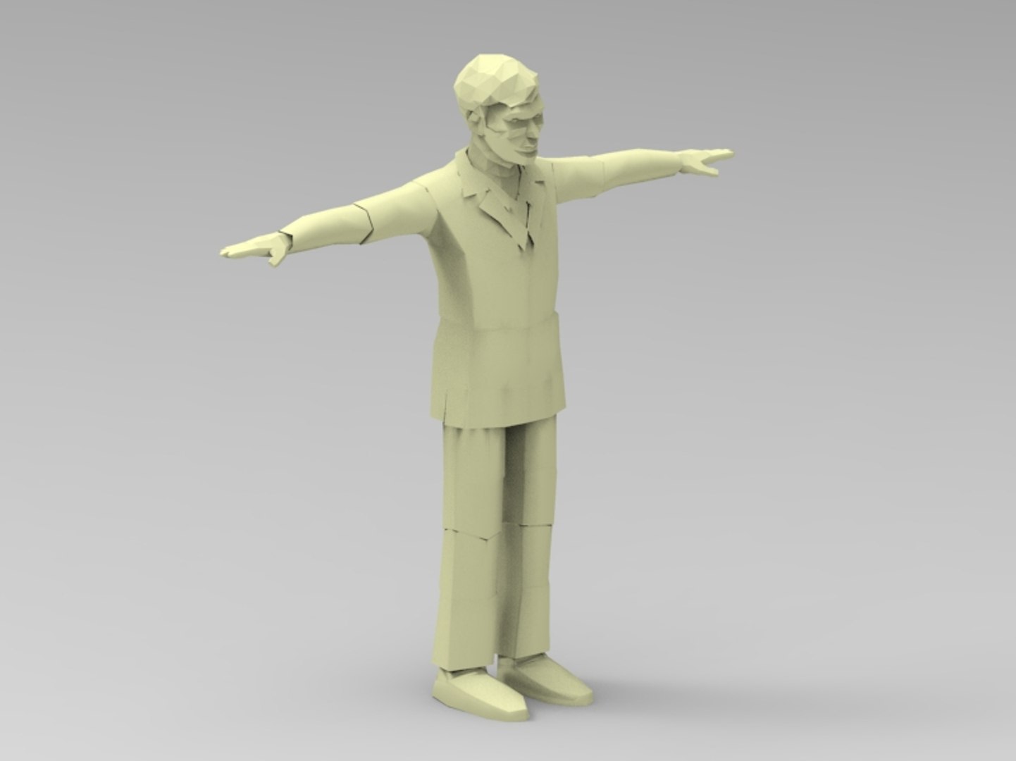 3d model paper man