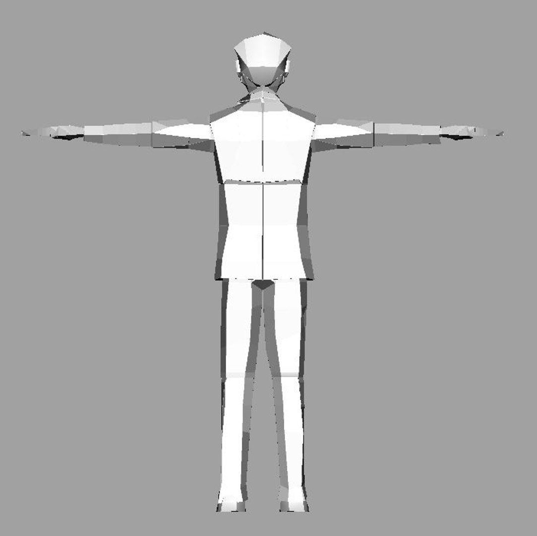 3d model paper man