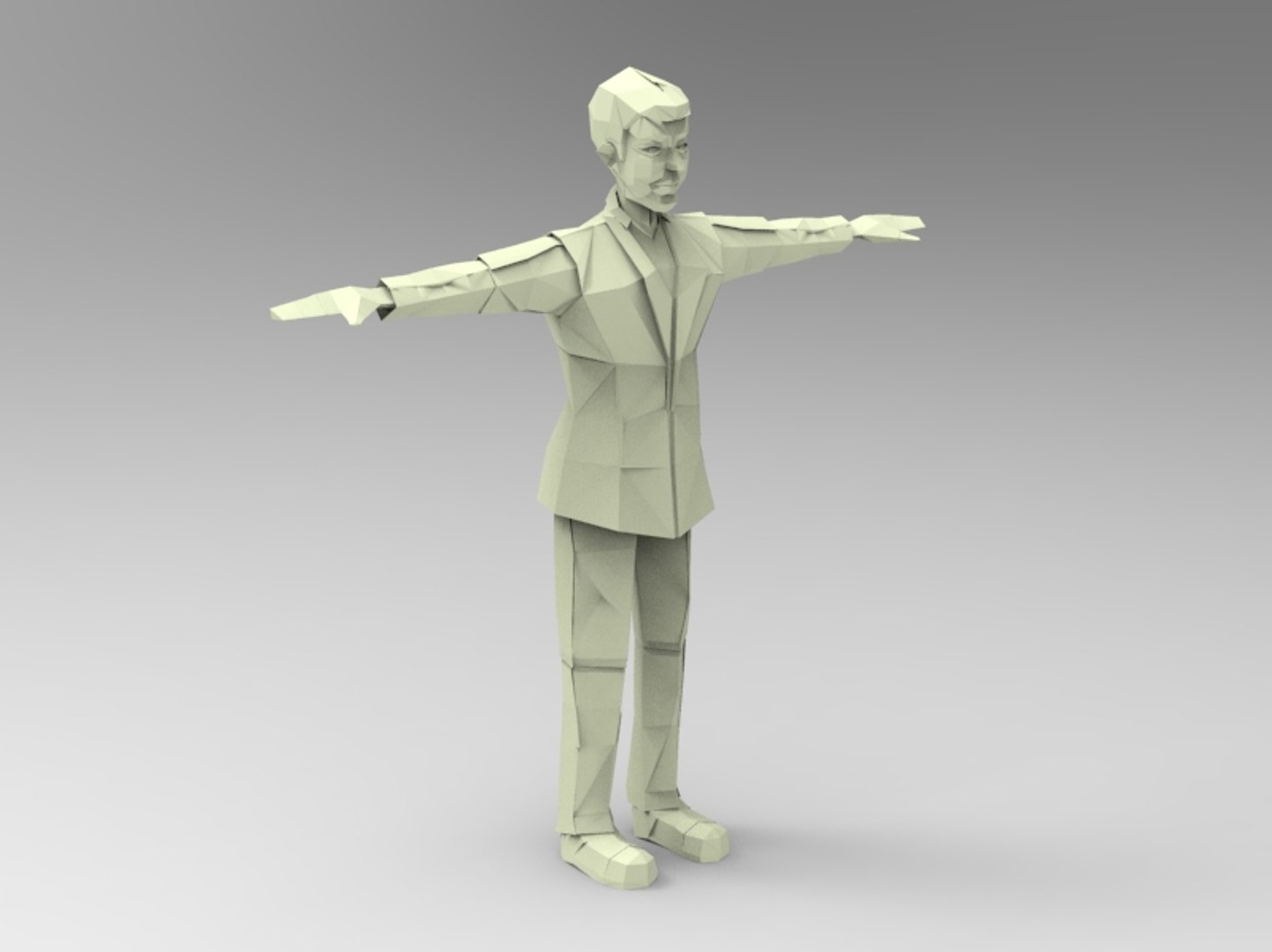 3d model paper man