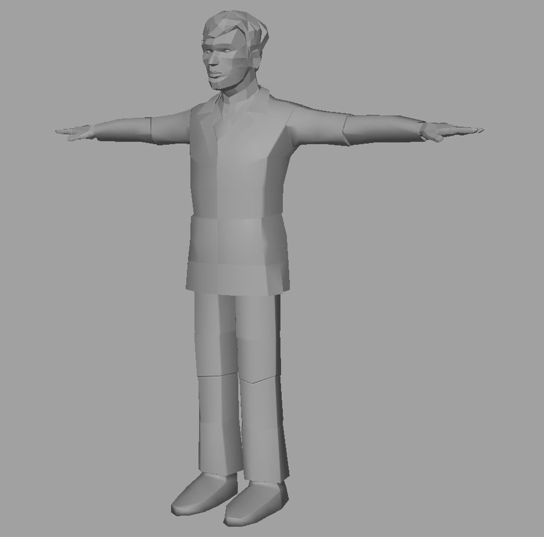 3d model paper man