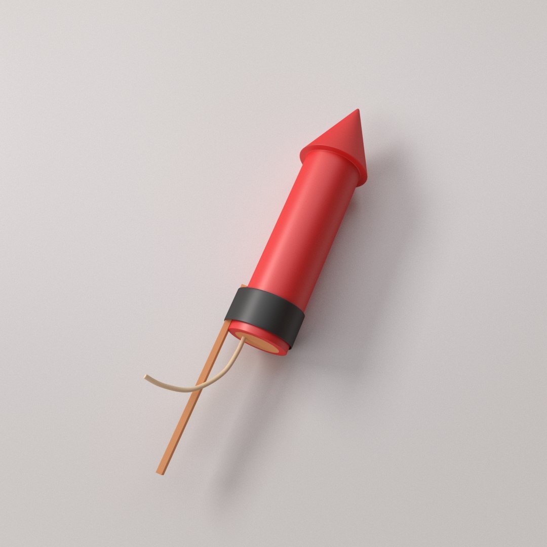 Rocket Firework 3D - TurboSquid 1170378
