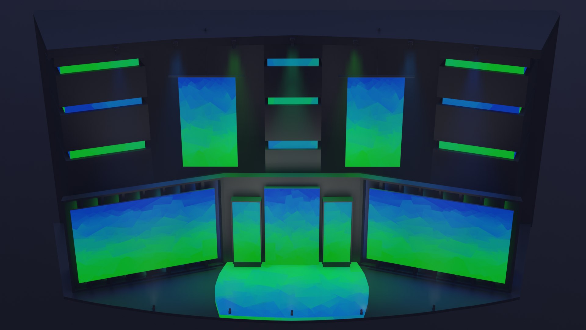 3D Virtual Presentation Stage Model - TurboSquid 1736881