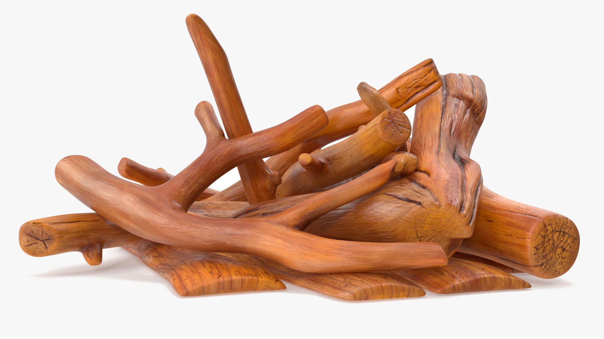 Stack Of Varnished Logs 3D - TurboSquid 2152173