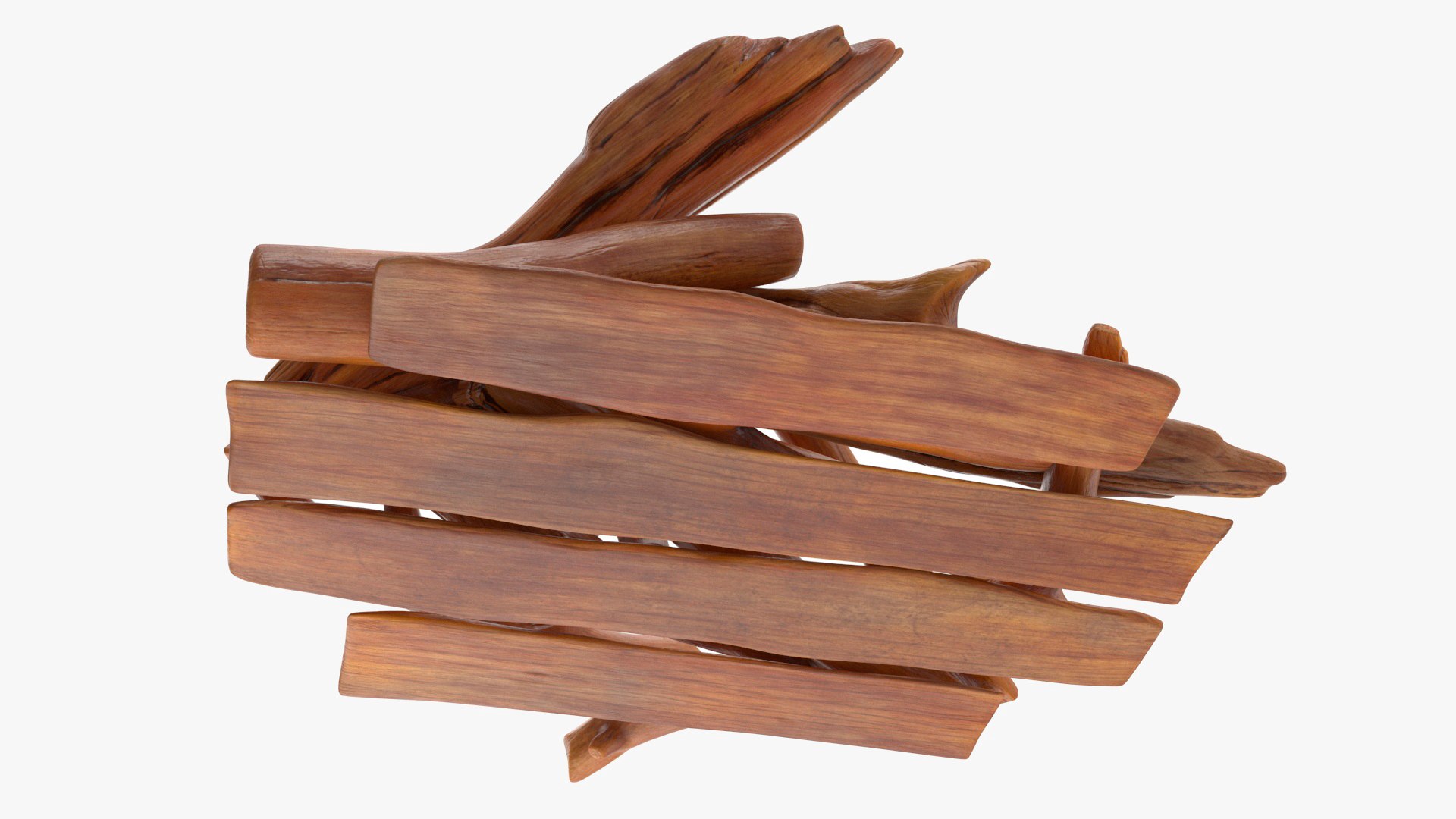 Stack Of Varnished Logs 3D - TurboSquid 2152173