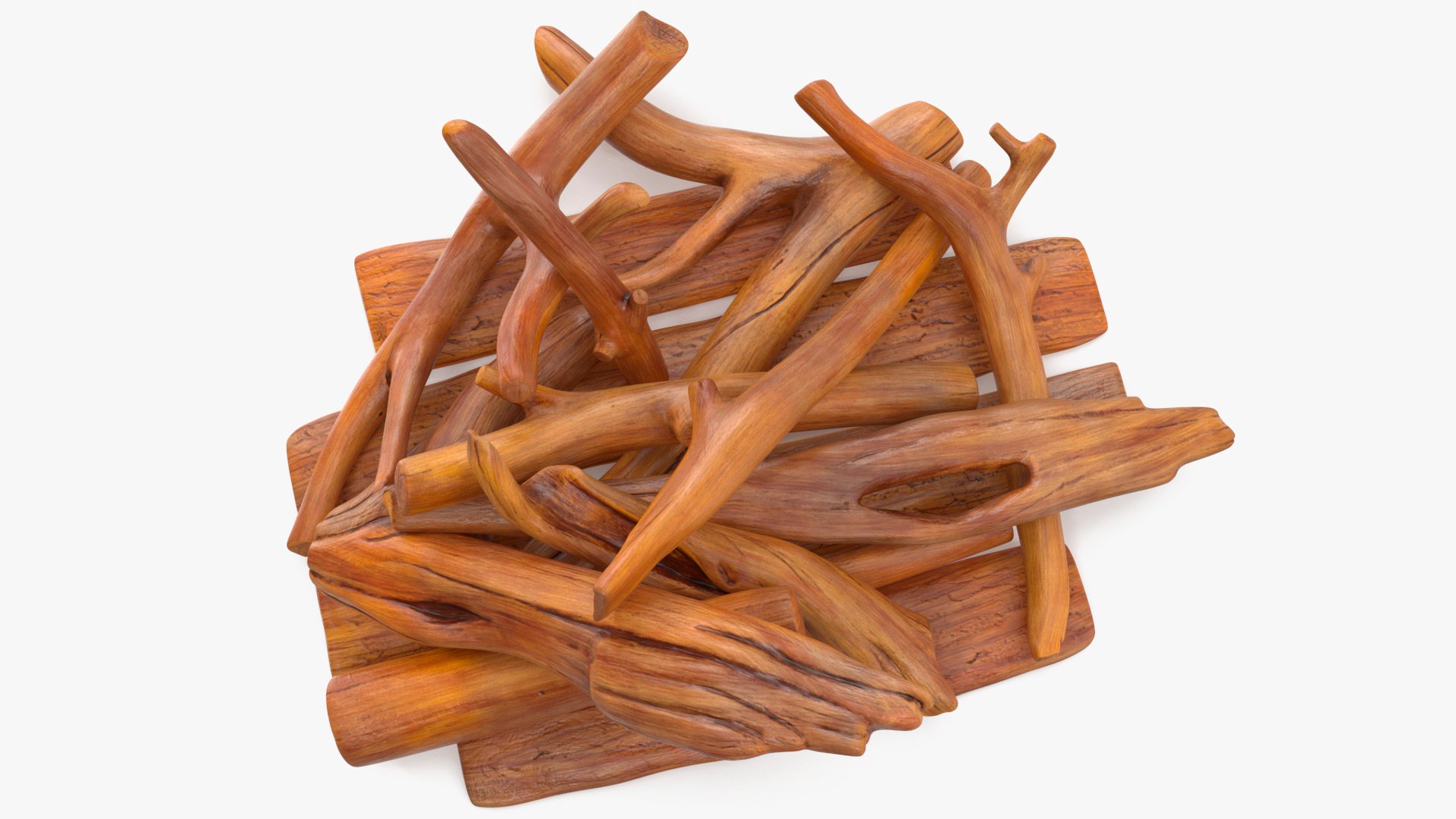 Stack Of Varnished Logs 3D - TurboSquid 2152173