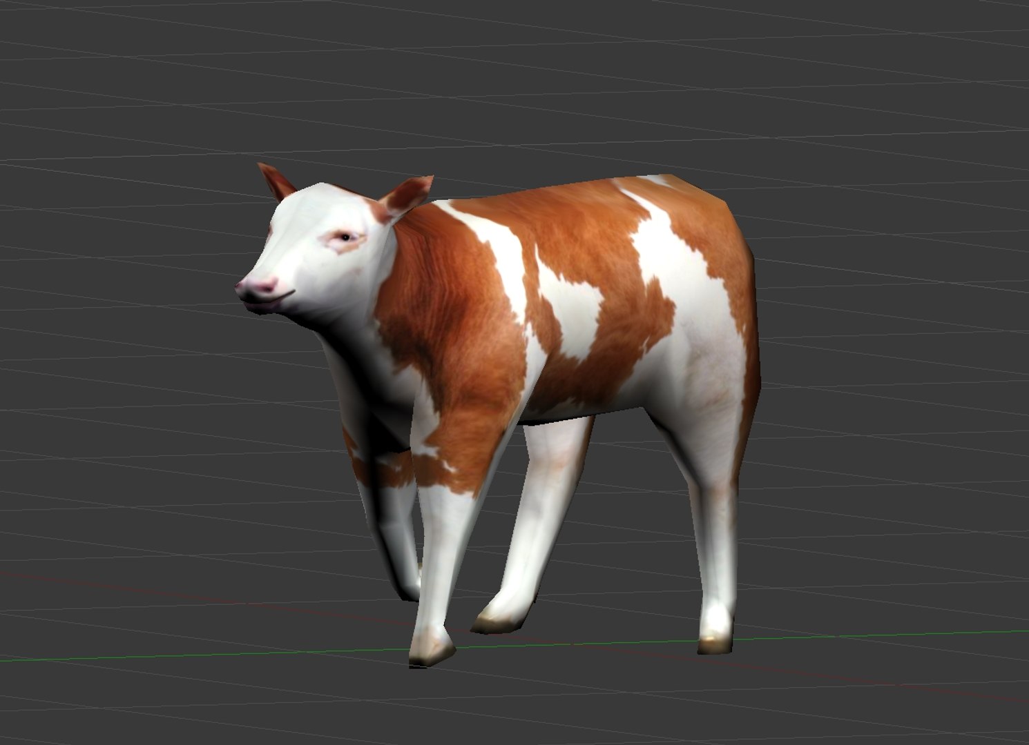 Rigged Cow Set Animations 3d Model