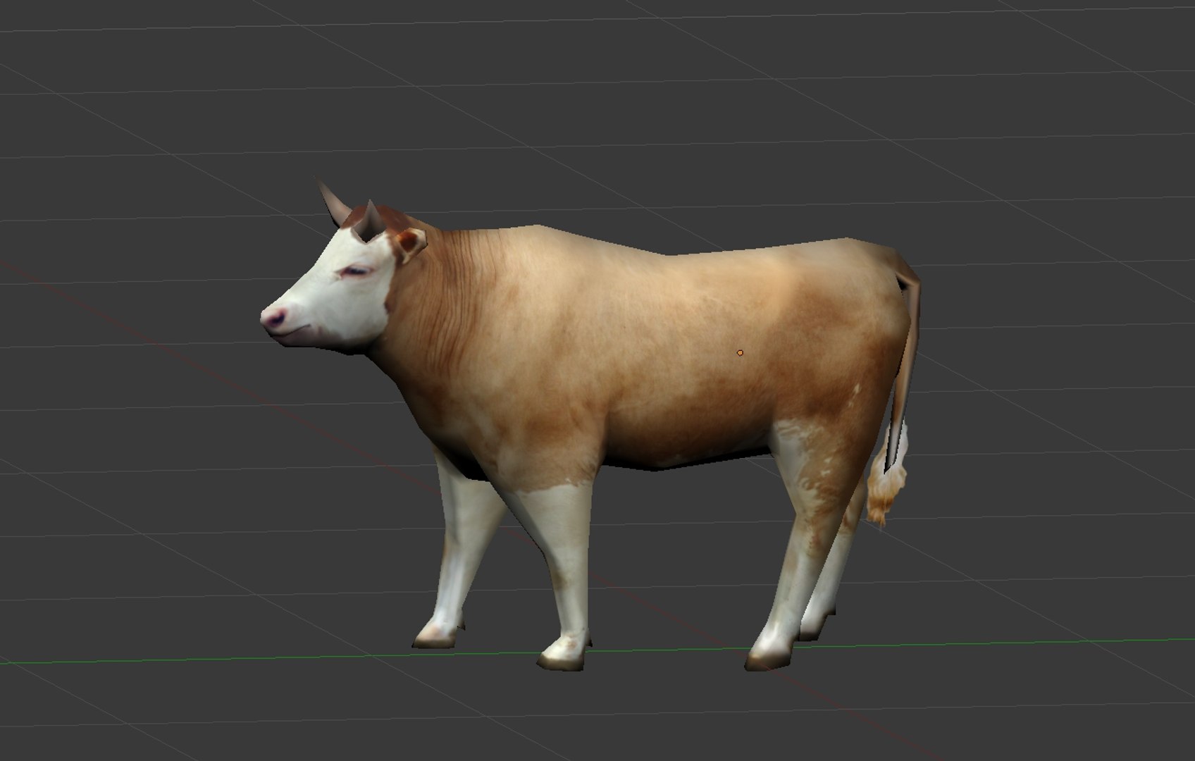 Rigged Cow Set Animations 3d Model