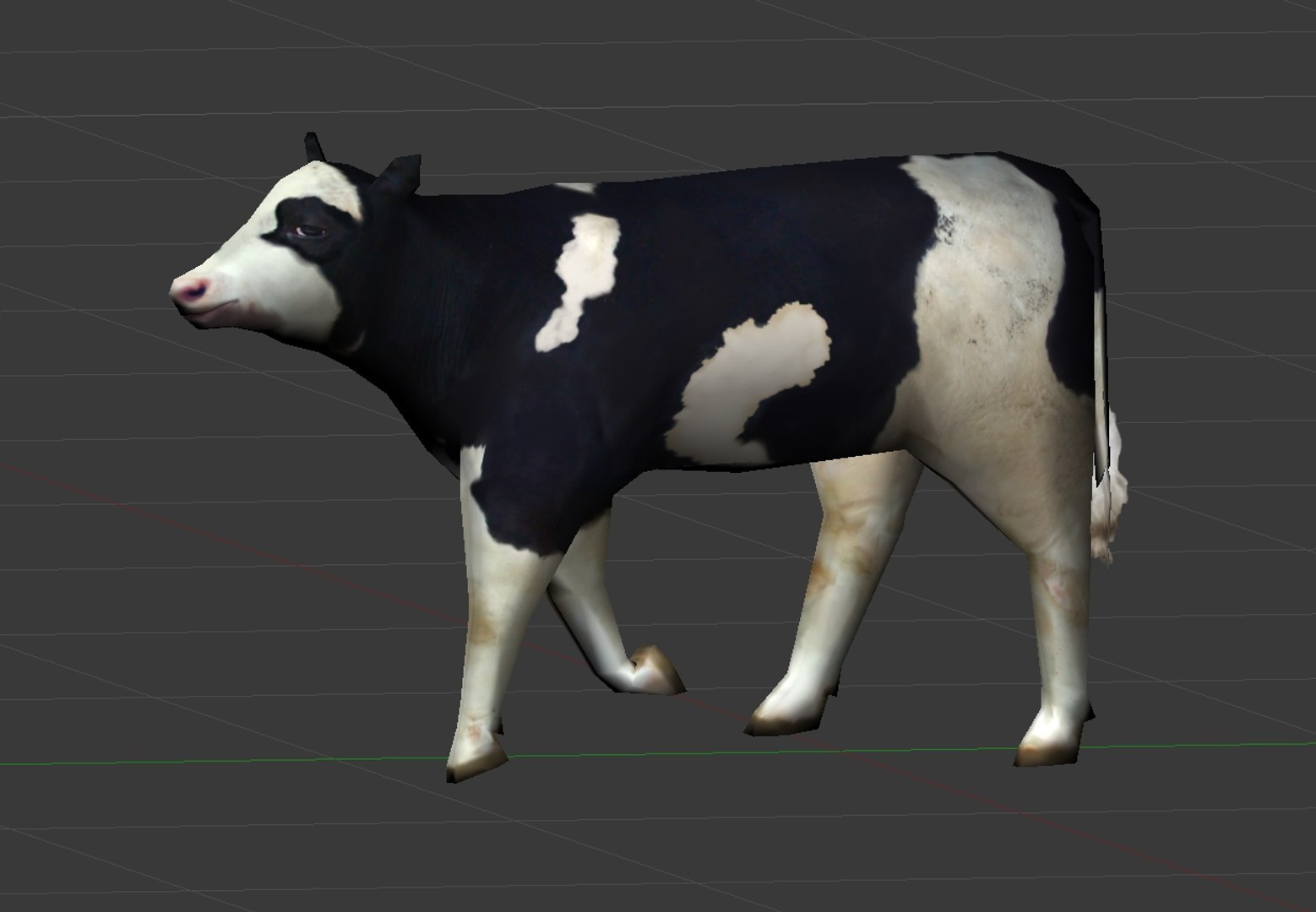 Rigged Cow Set Animations 3d Model