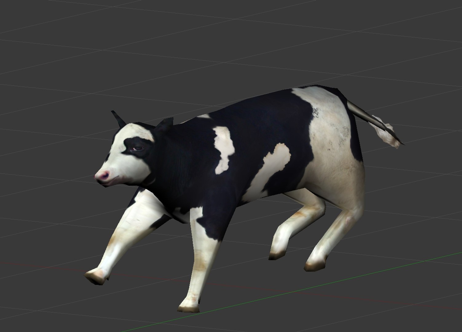 Rigged Cow Set Animations 3d Model