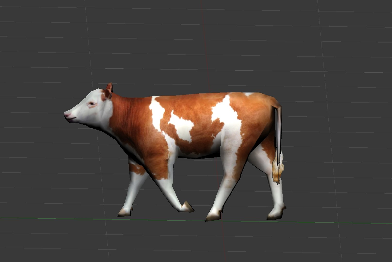 Rigged Cow Set Animations 3d Model