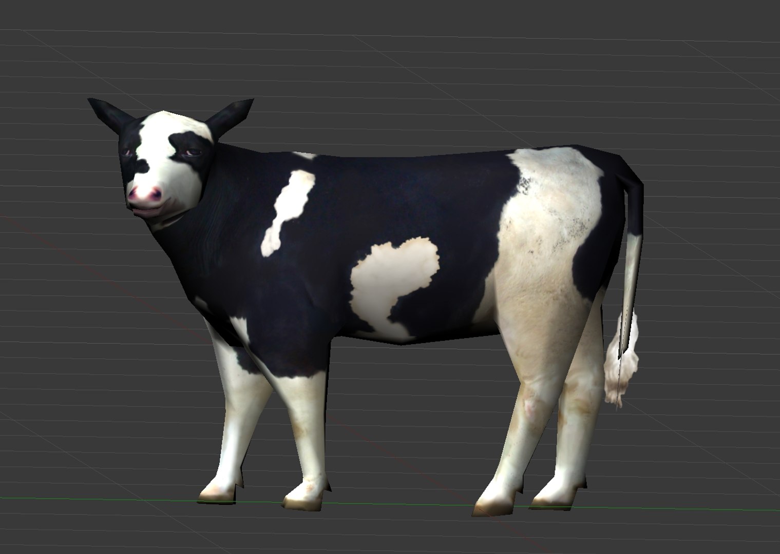 Rigged Cow Set Animations 3d Model