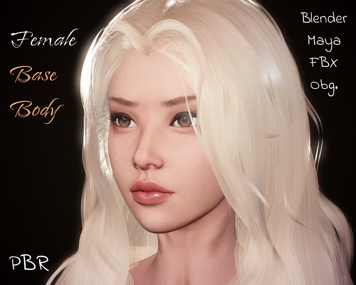 Realistic Base Female Body Low Poly 3D Model - TurboSquid 2327428