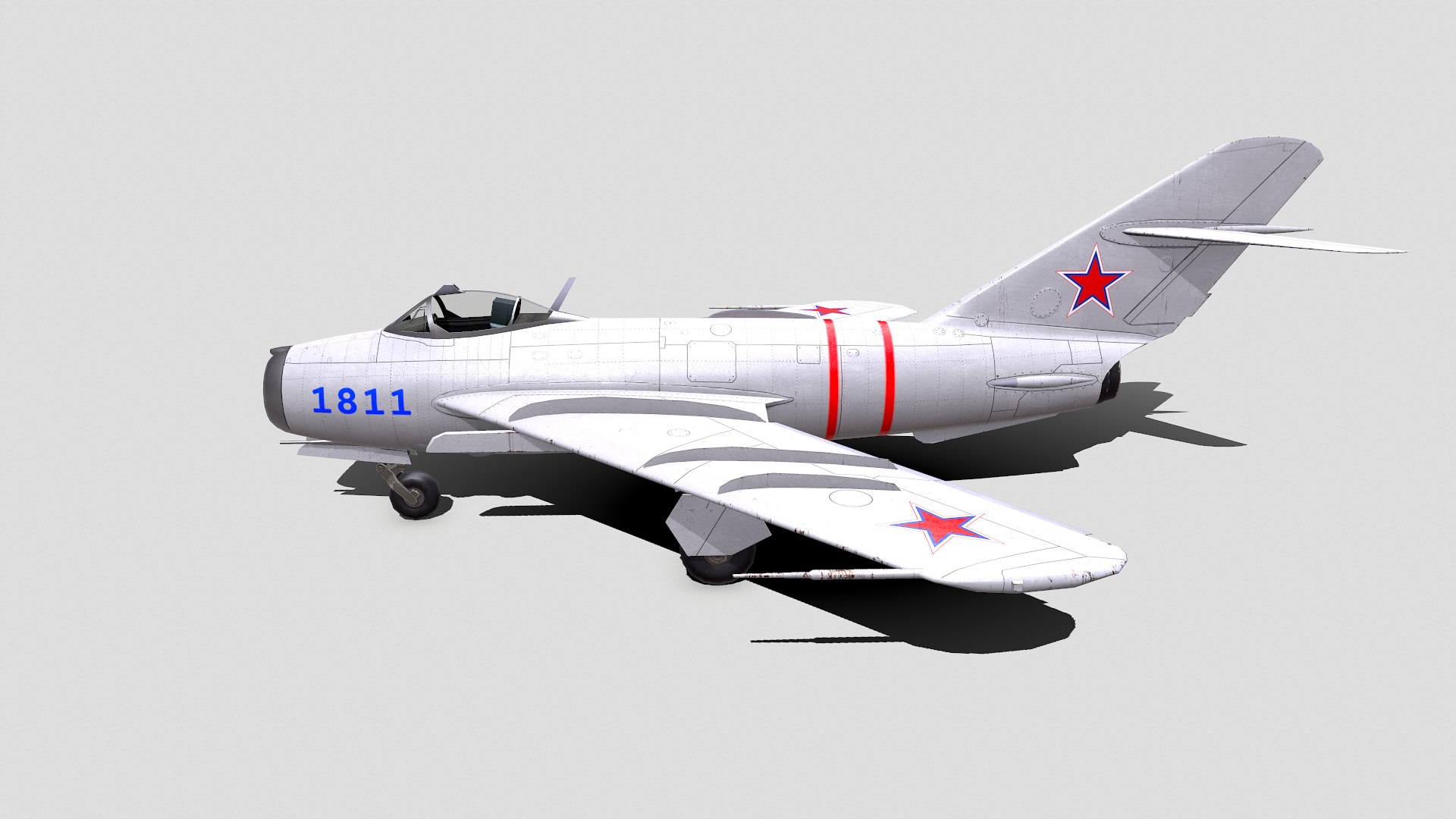Mikoyan-Gurevich MiG-17 Low-poly PBR 3D Model - TurboSquid 1849270