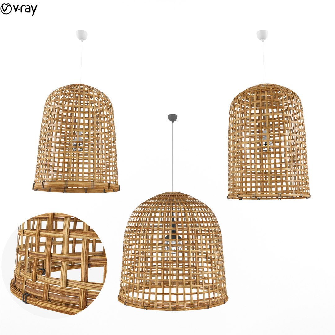 3D Rattan Lamp Model - TurboSquid 1604832