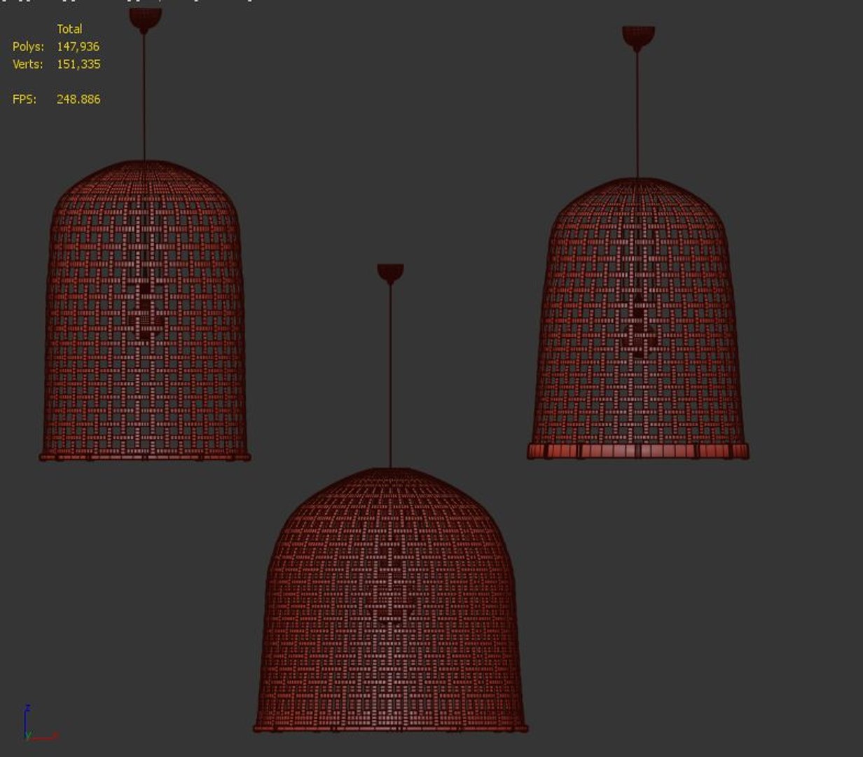 3D Rattan Lamp Model - TurboSquid 1604832