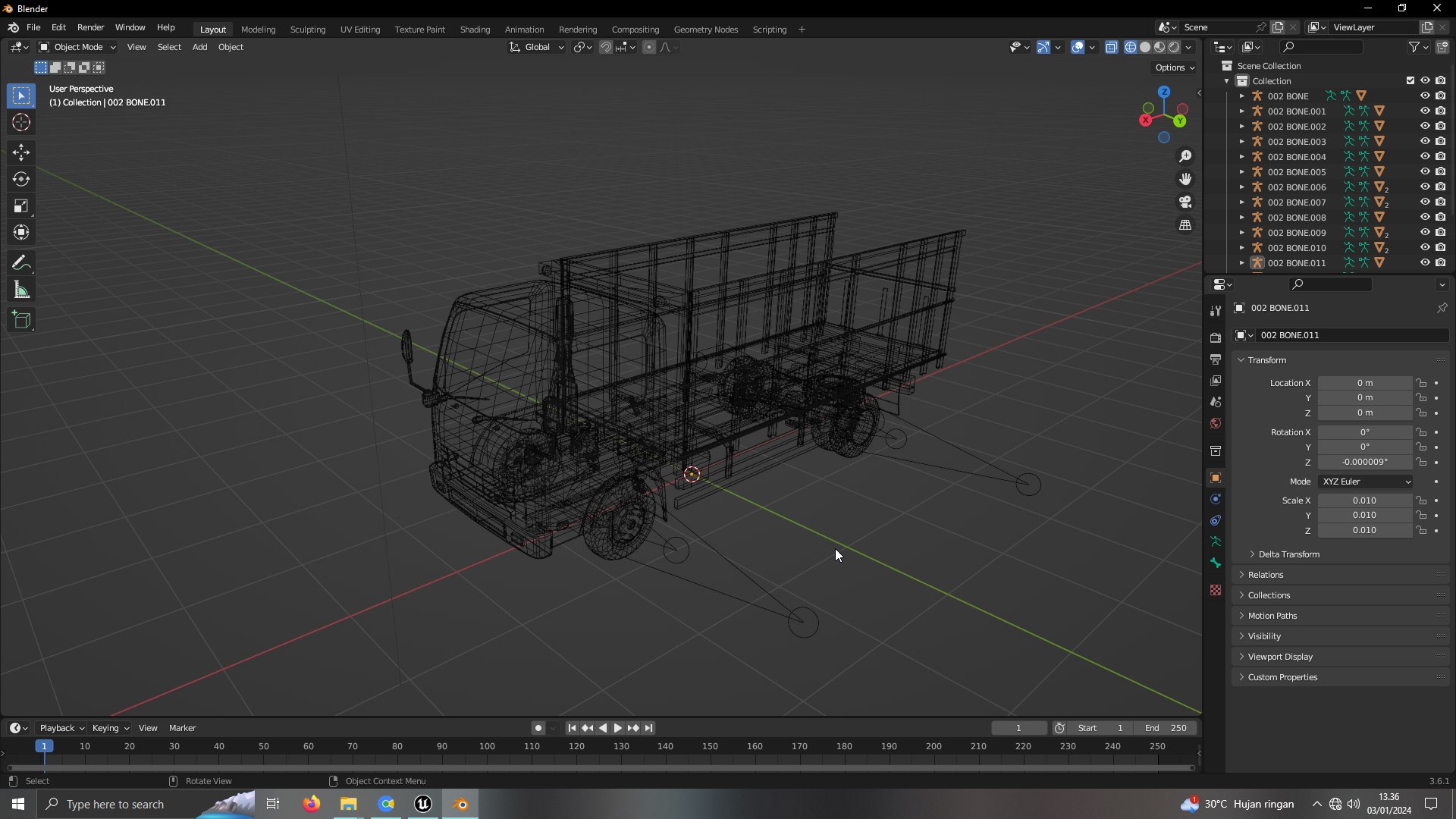 TRUCK ISUZU LOW POLY Ready For Unreal Engine 3D Model - TurboSquid 2171920