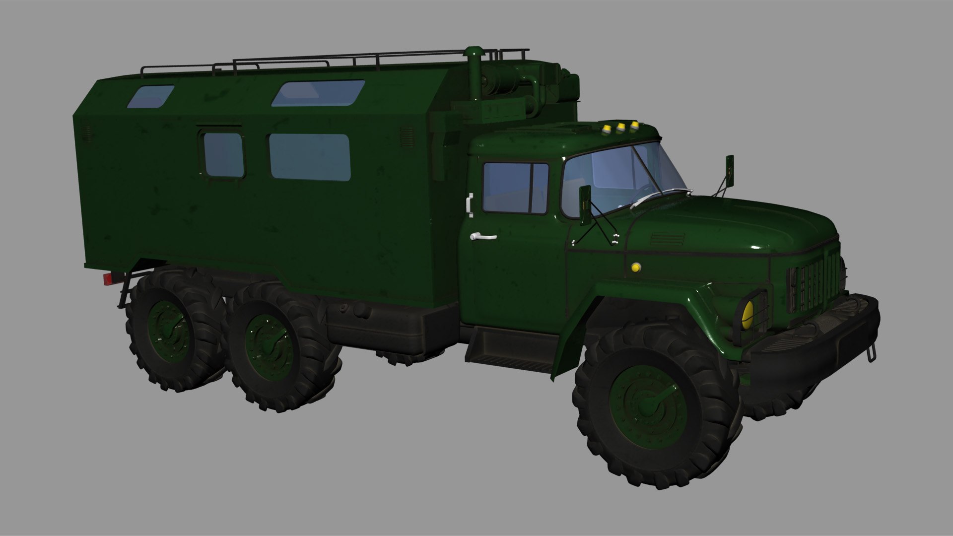 ZIL 131 KUNG green 3D model - TurboSquid 1829169