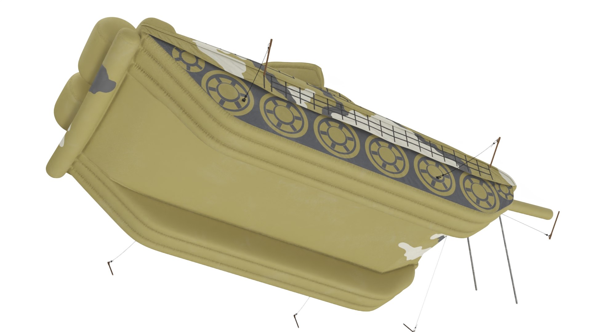 3D Military Dummy Inflatable Tank Model - TurboSquid 2183385