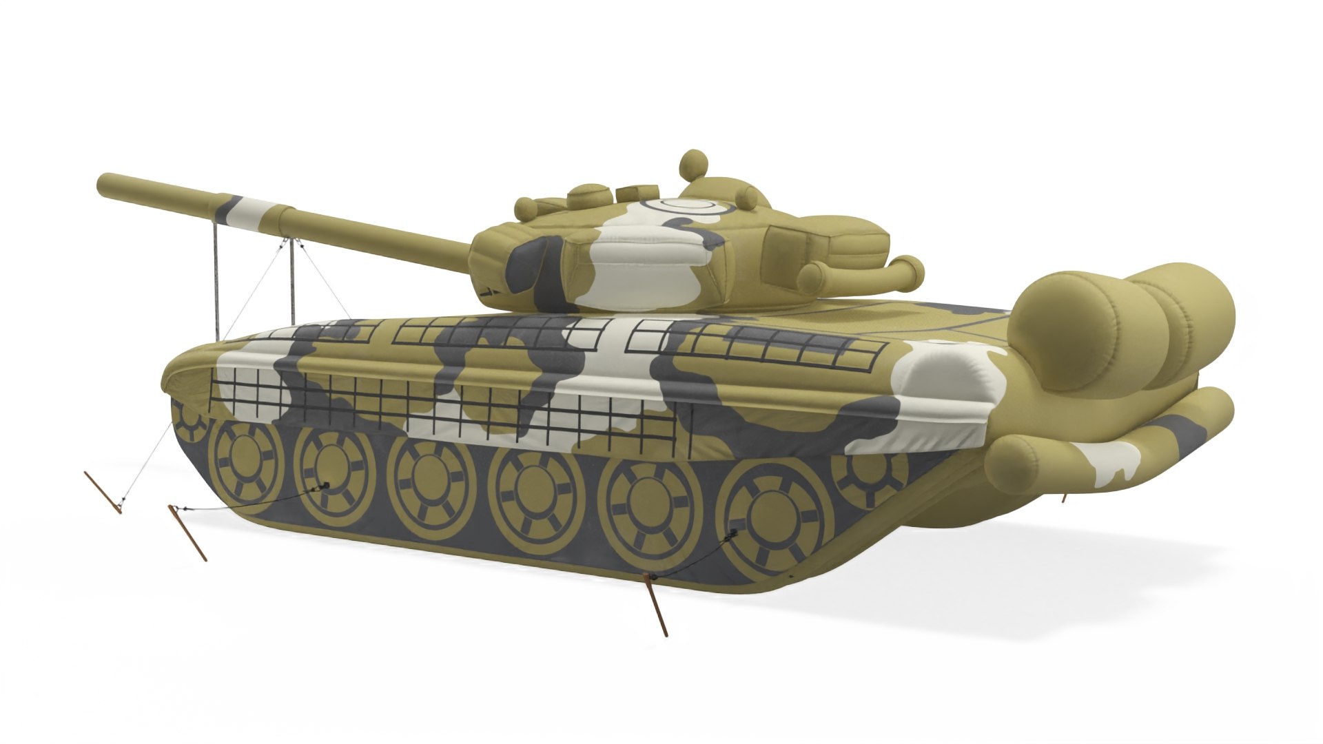 3D Military Dummy Inflatable Tank Model - TurboSquid 2183385