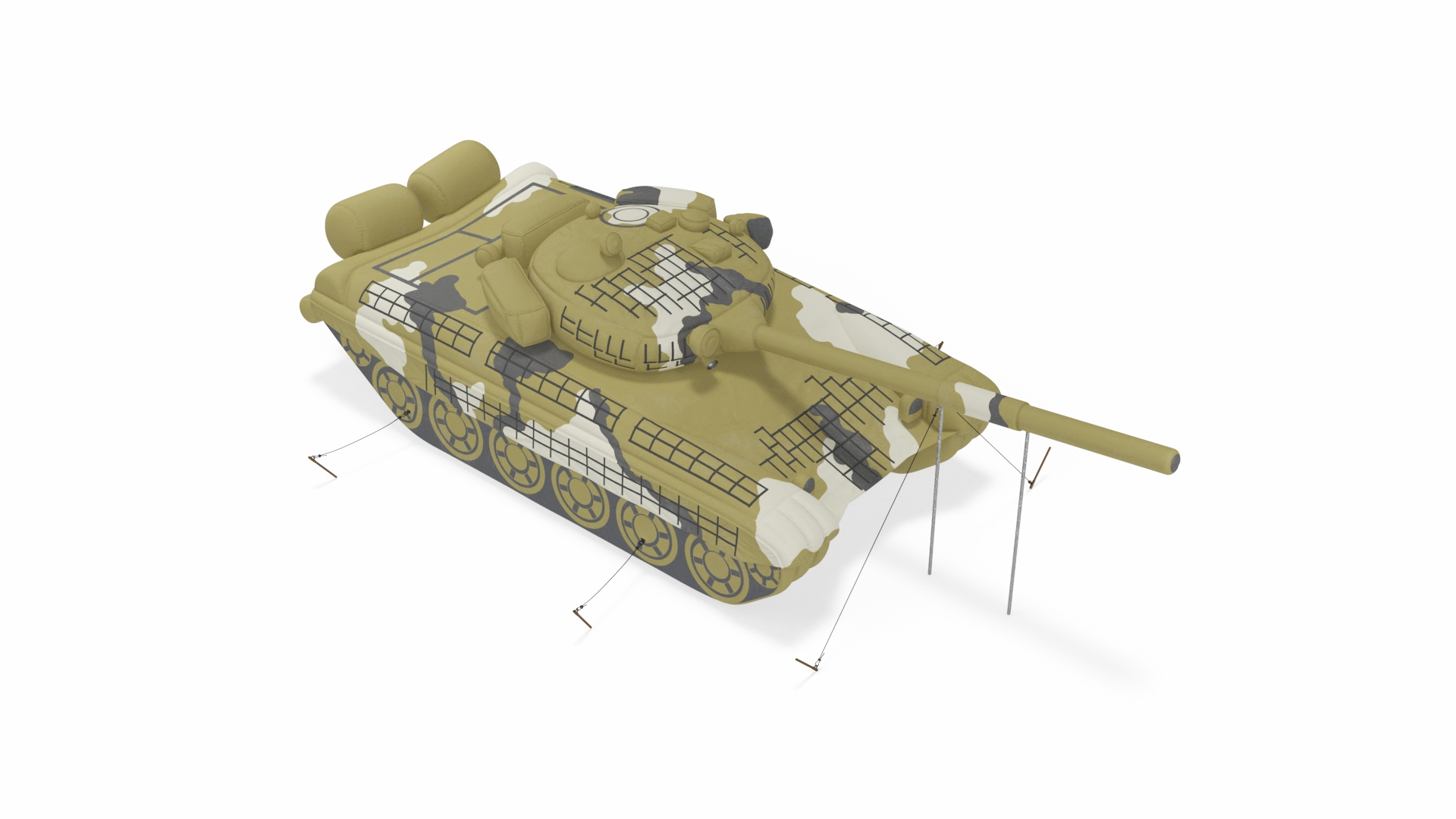 3D Military Dummy Inflatable Tank Model - TurboSquid 2183385