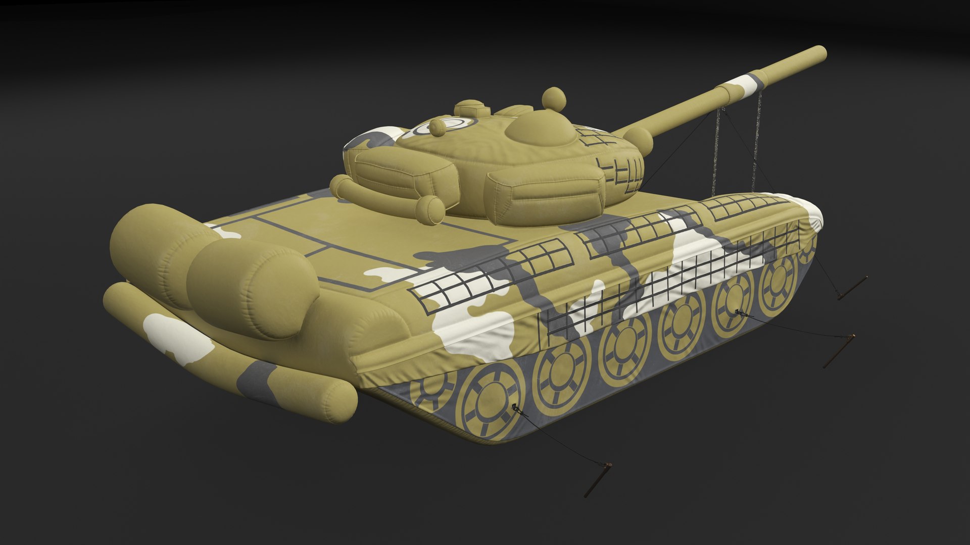 3D Military Dummy Inflatable Tank Model - TurboSquid 2183385
