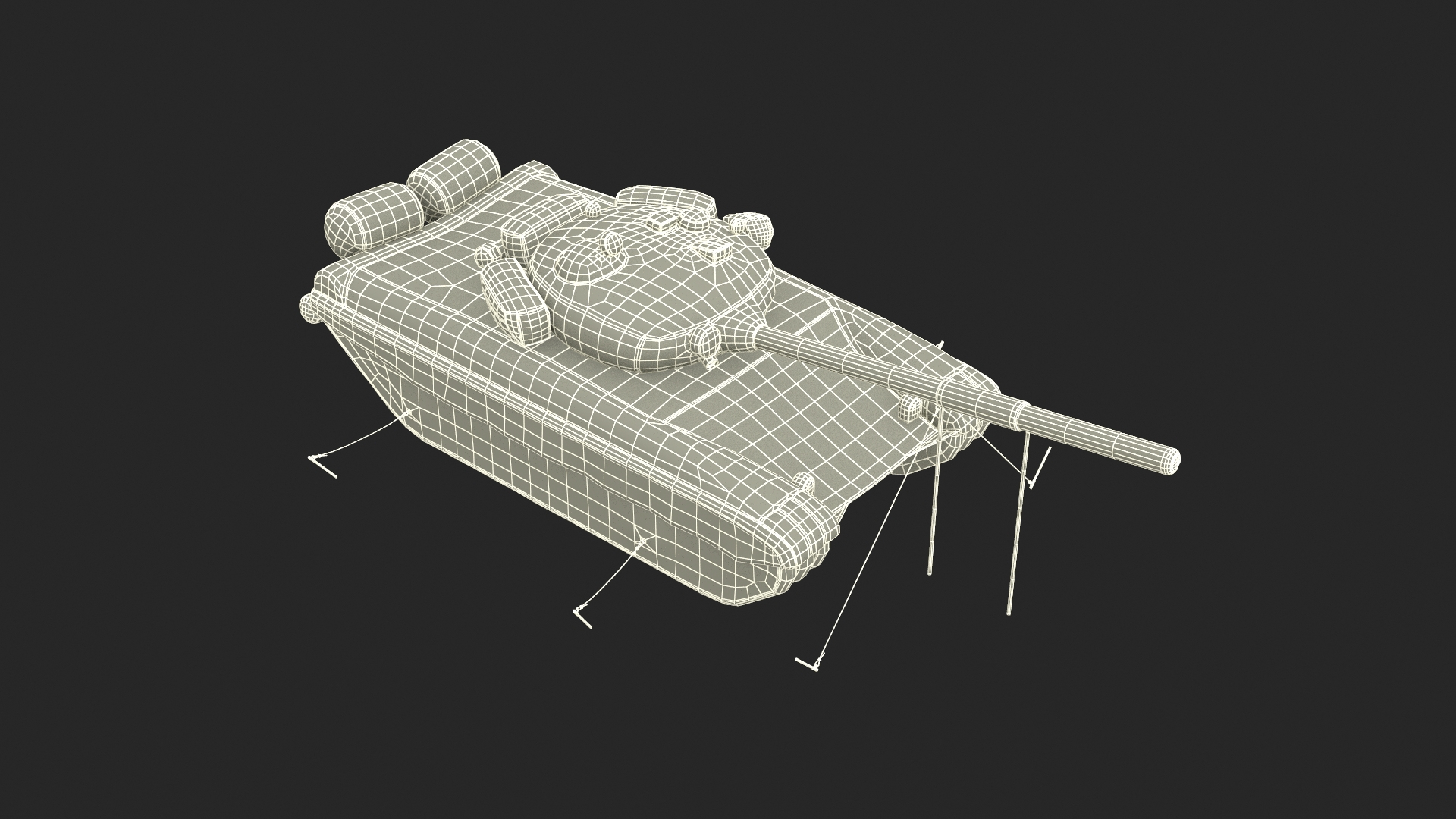 3D Military Dummy Inflatable Tank Model - TurboSquid 2183385