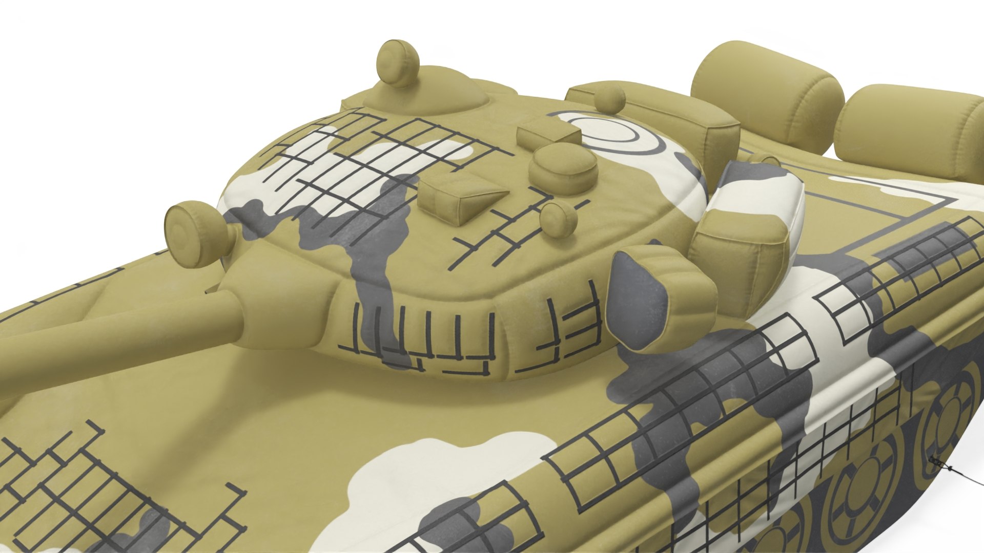 3D Military Dummy Inflatable Tank Model - TurboSquid 2183385
