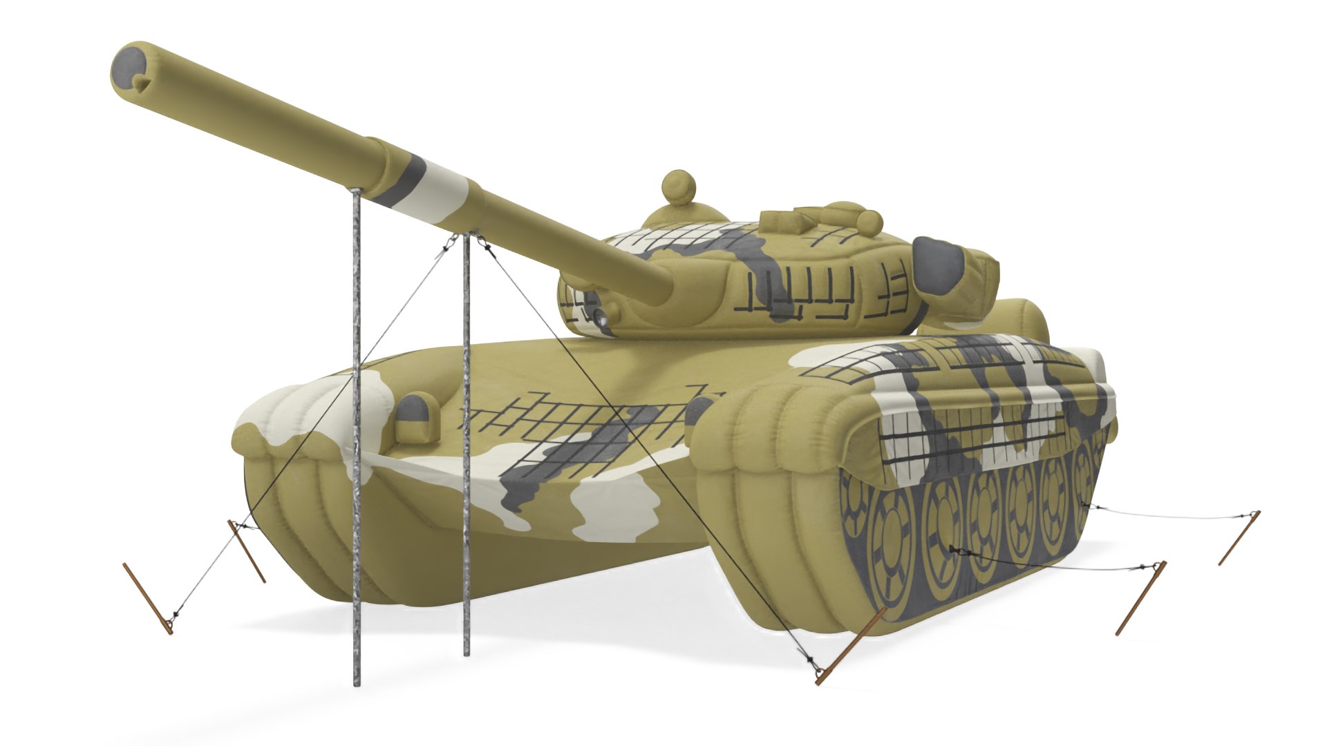 3D Military Dummy Inflatable Tank Model - TurboSquid 2183385