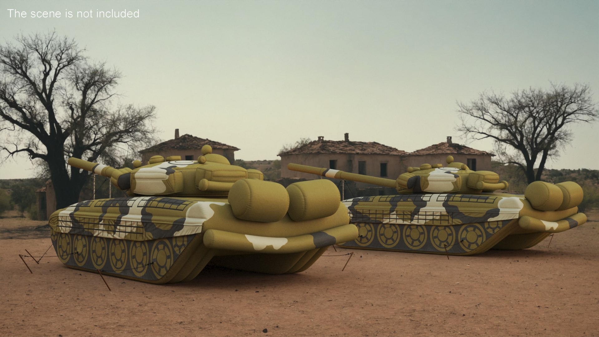 3D Military Dummy Inflatable Tank Model - TurboSquid 2183385