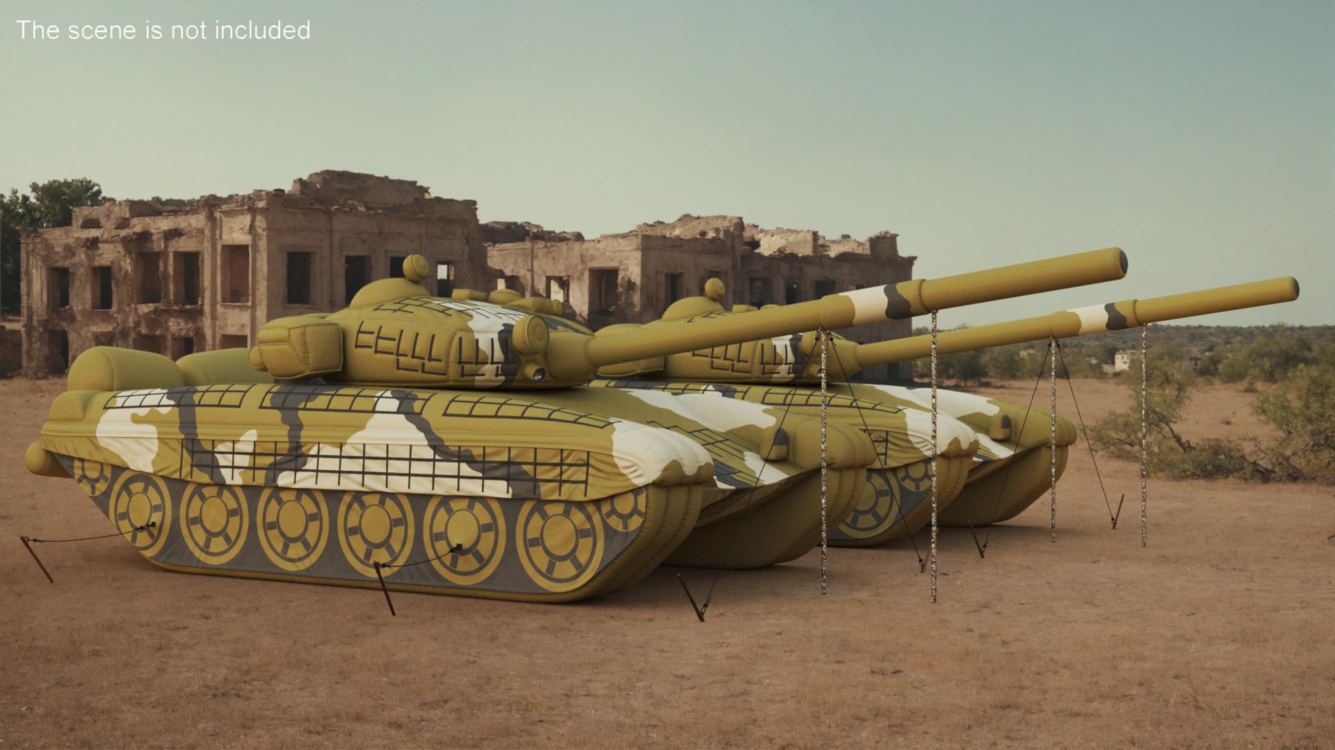 3D Military Dummy Inflatable Tank Model - TurboSquid 2183385