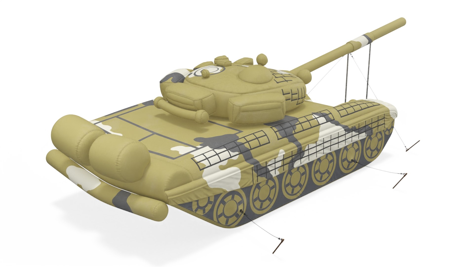 3D Military Dummy Inflatable Tank Model - TurboSquid 2183385