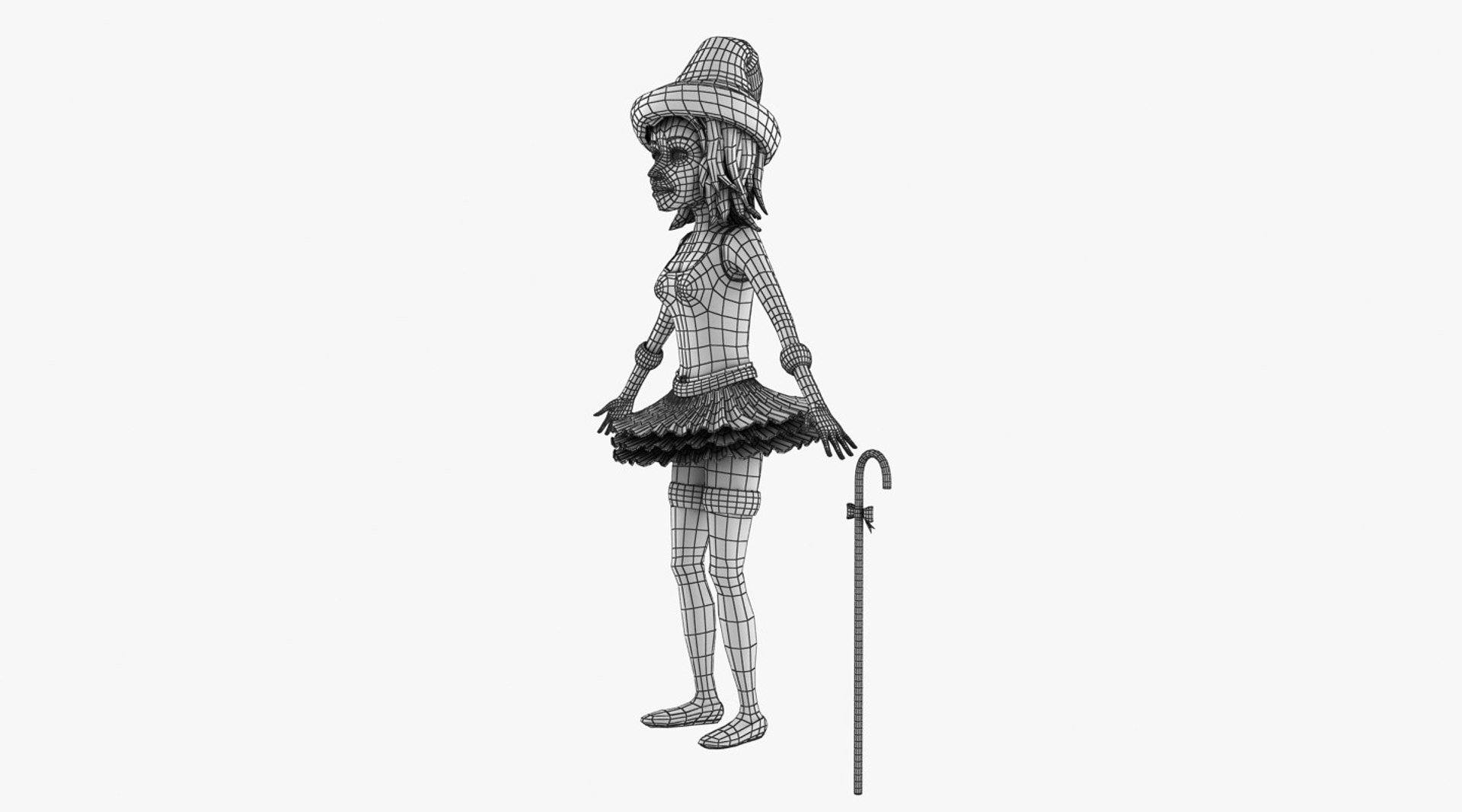 Jill Christmas Elf Rigged 3d Model