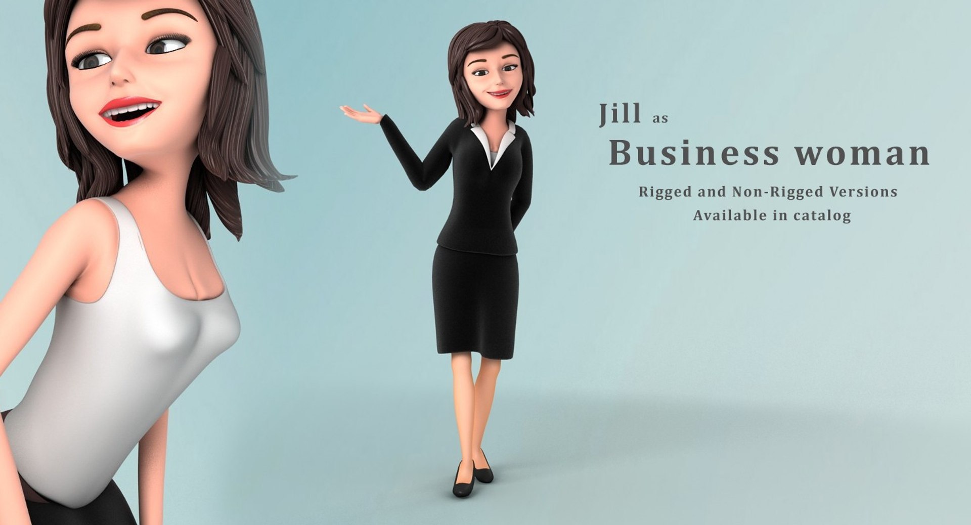 Jill Christmas Elf Rigged 3d Model