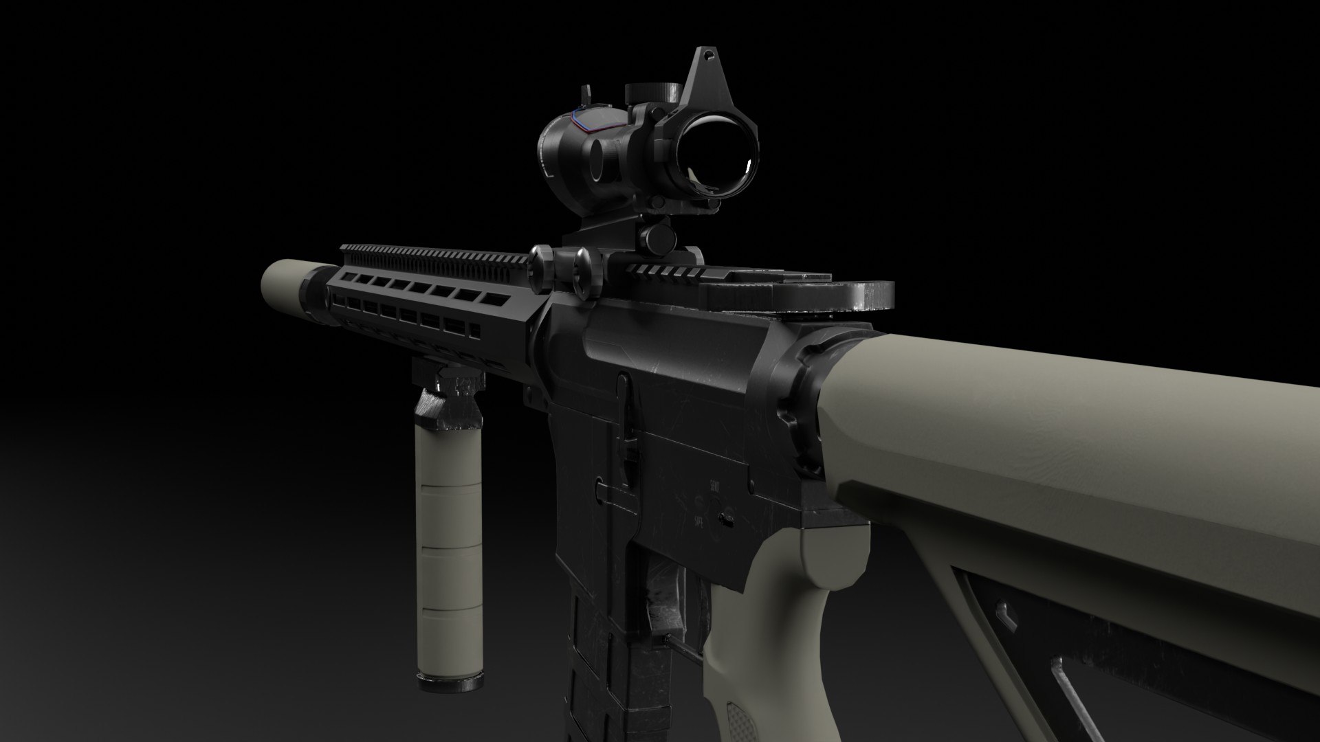 AR-15 Game Ready Asset 3D - TurboSquid 2408648