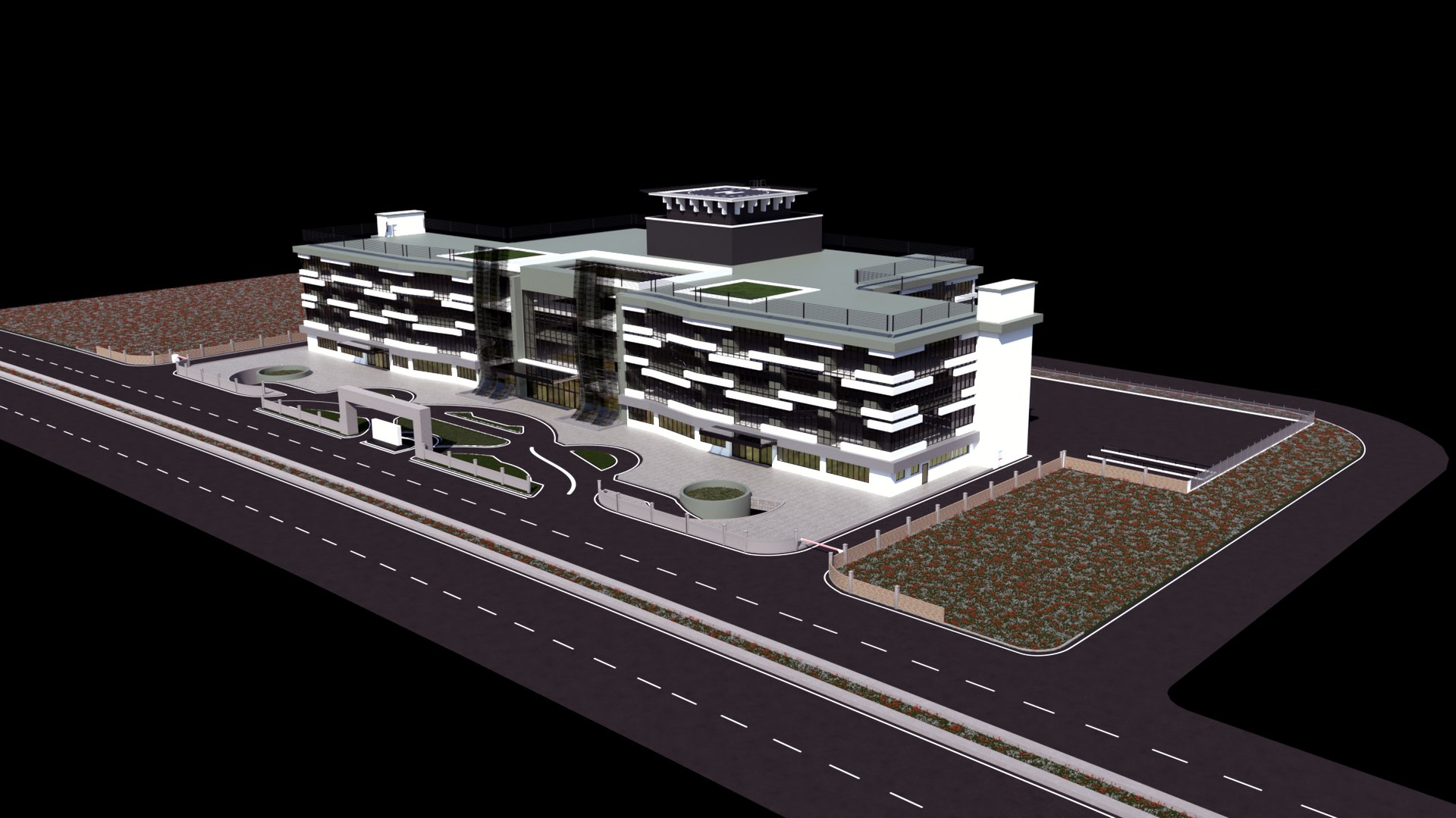 3D building complex - TurboSquid 1903117